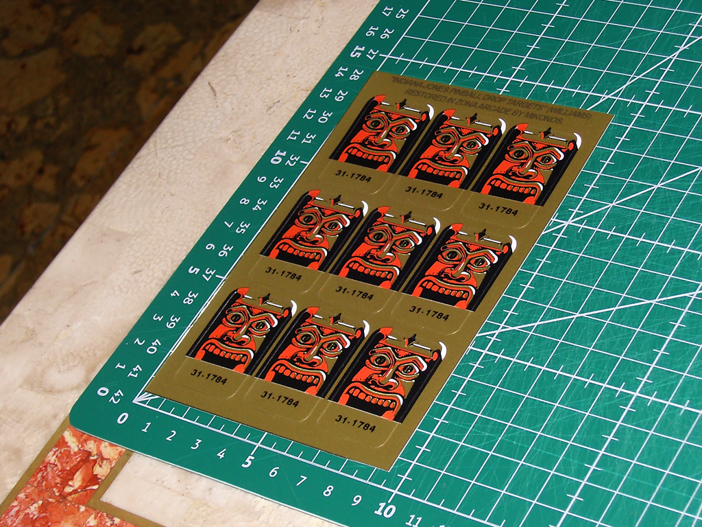 "Indiana Jones Pinball Drop Targets - Gold Mod" (WILLIAMS) artworks ...