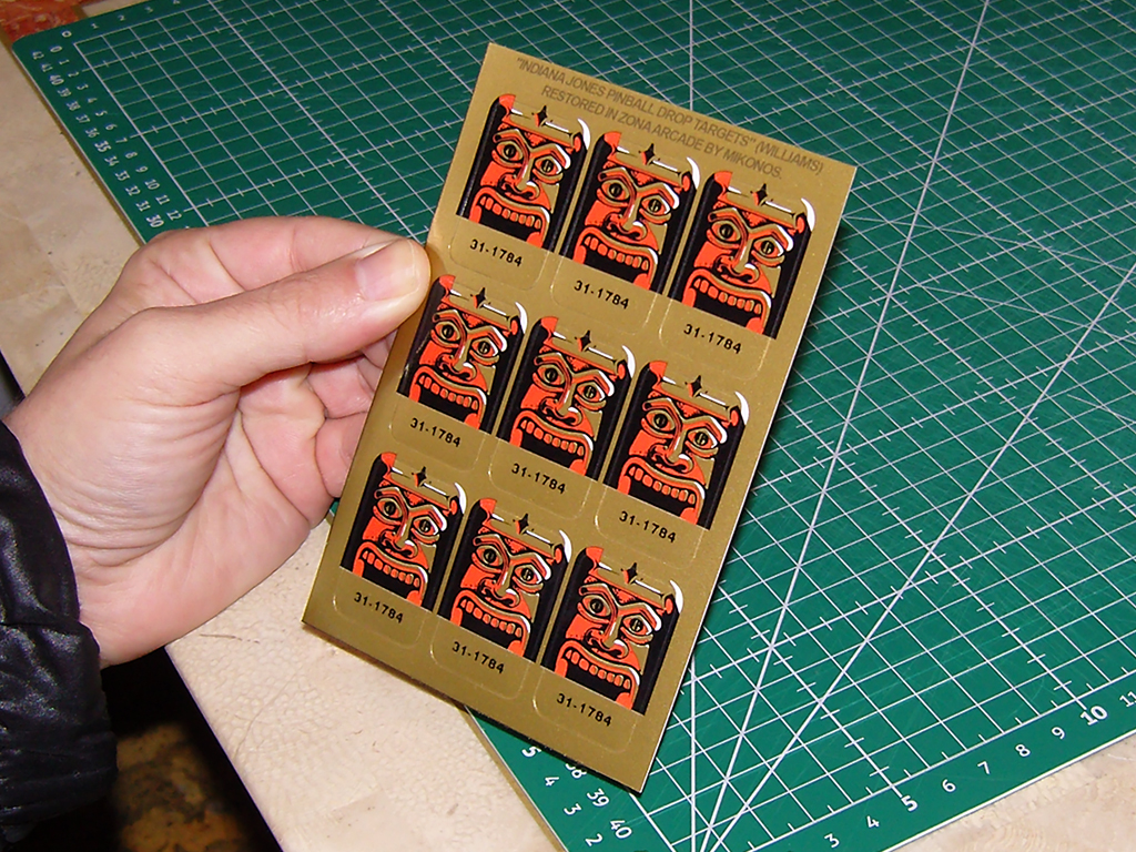 "Indiana Jones Pinball Drop Targets - Gold Mod" (WILLIAMS) artworks ...