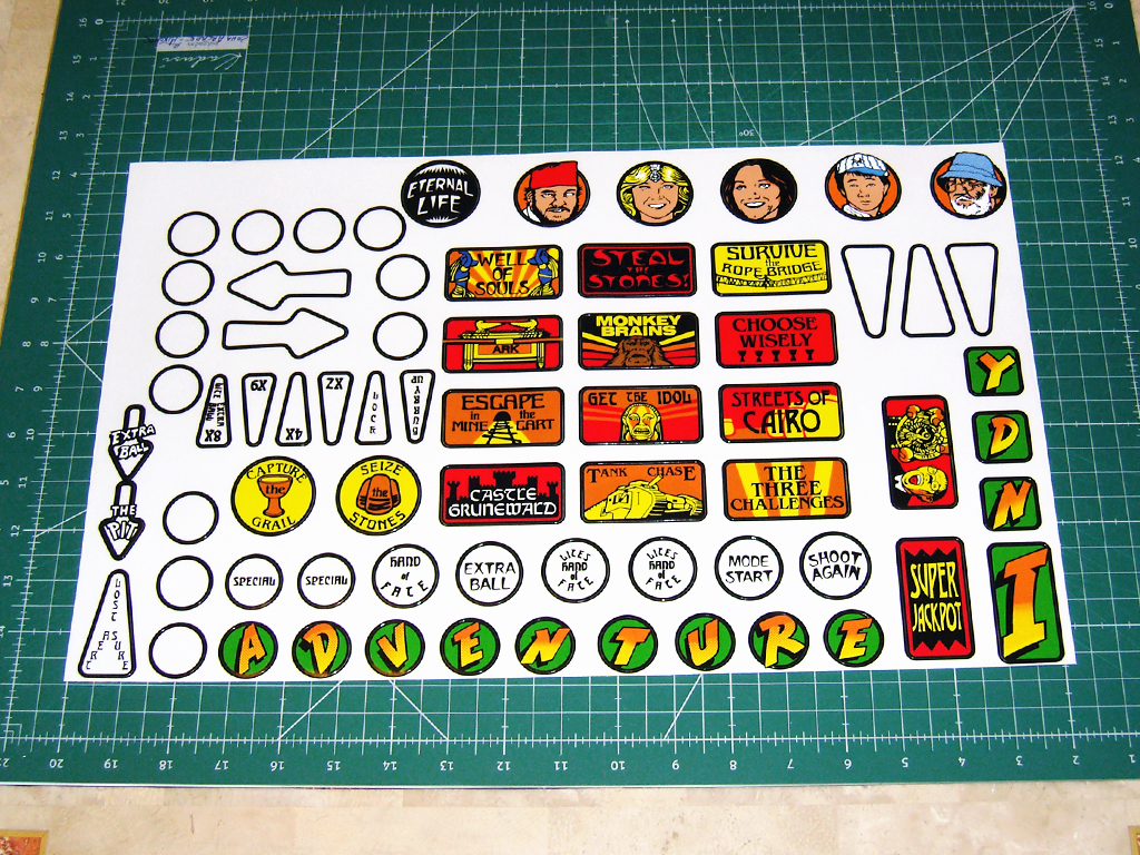 INDIANA JONES PINBALL INSERTS (WILLIAMS) in restoration process ...