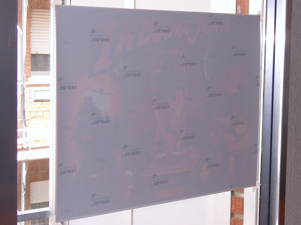 "Indiana Jones Pinball Translite" (WILLIAMS) printed reproduction on ...