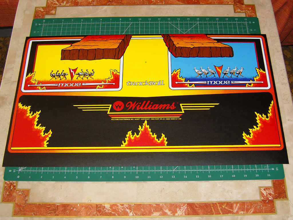 "Joust Custom arcade Artworks" (ATARI) printed on several material for ...