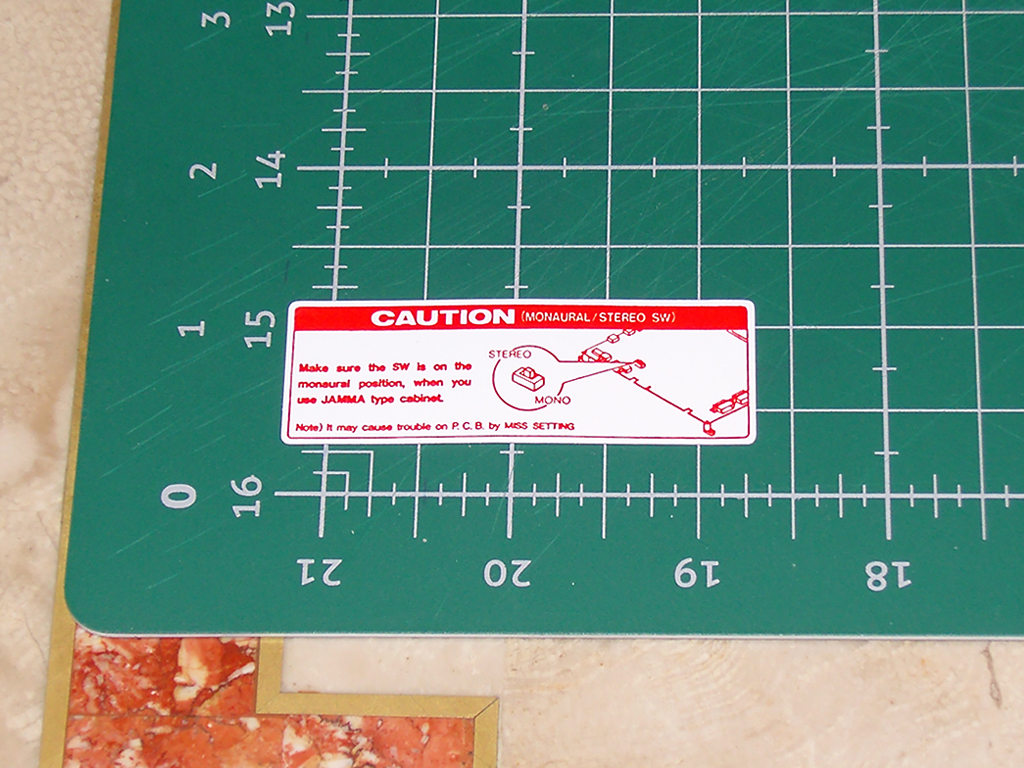 "MVS1 NEO-GEO BASE CAUTION STICKERS" (SNK) arcade scanned files at 600 ...