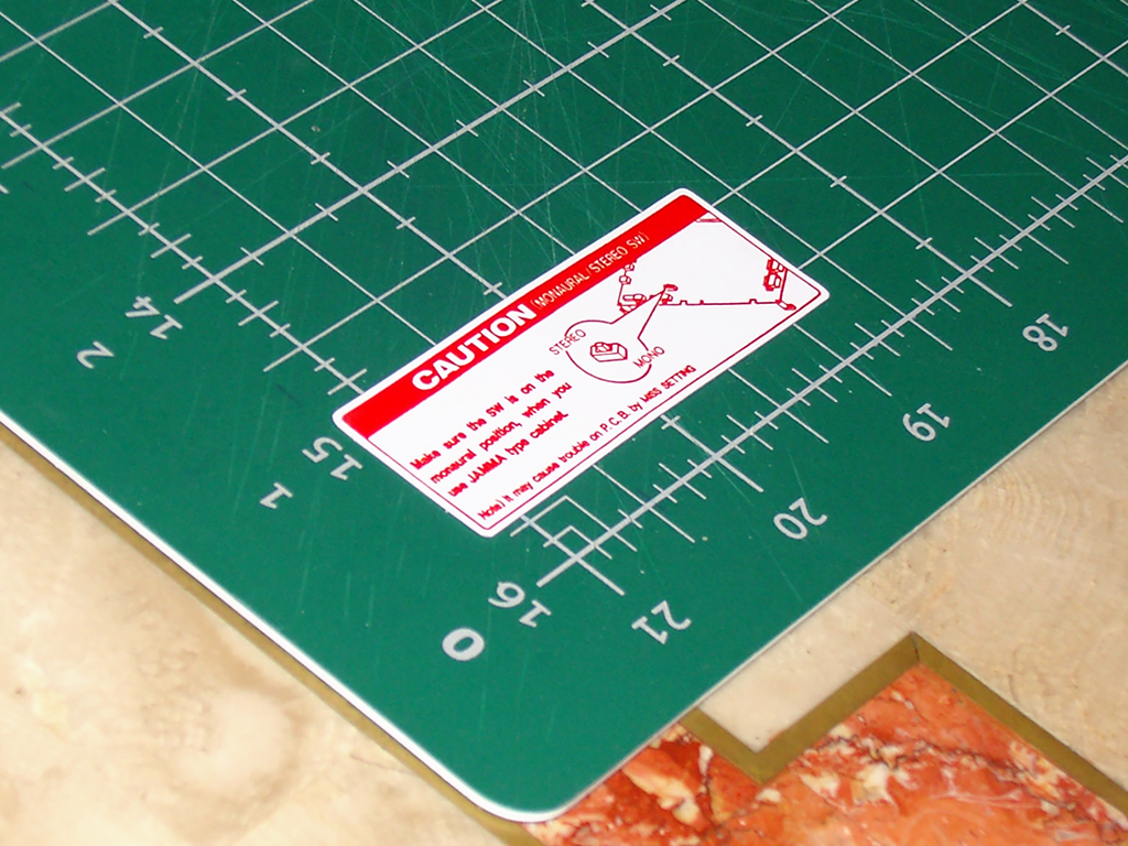 "MVS1 NEO-GEO BASE CAUTION STICKERS" (SNK) arcade scanned files at 600 ...