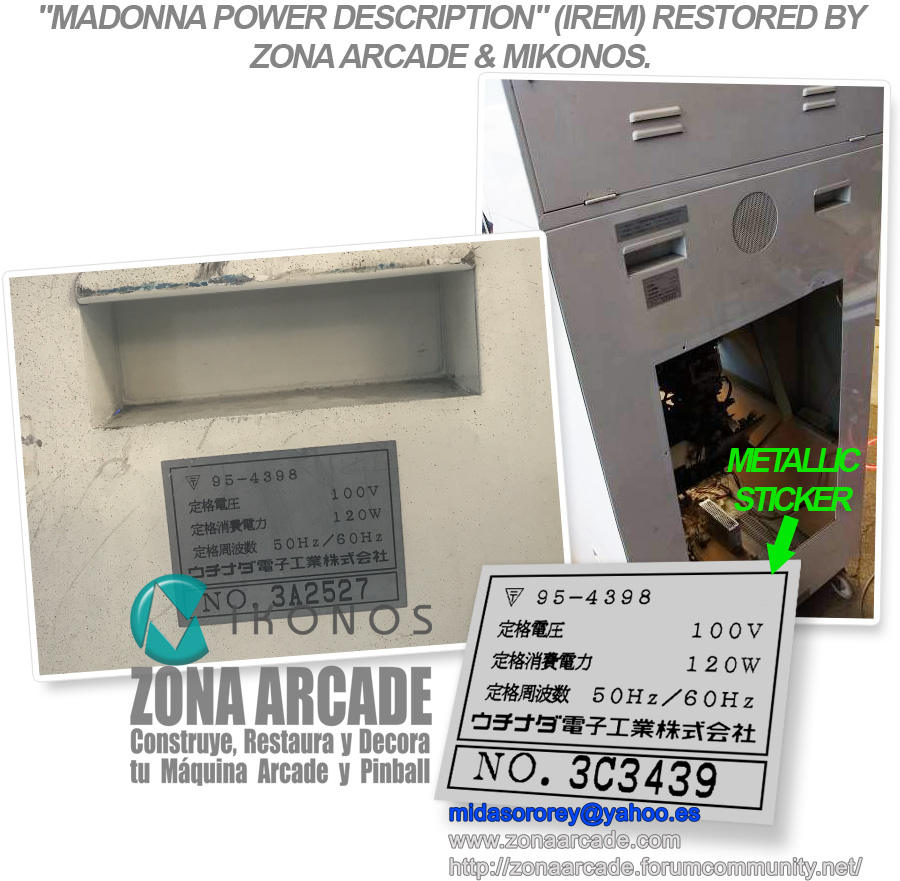 "MADONNA POWER DESCRIPTION STICKER" (IREM) arcade file restored in Zona ...