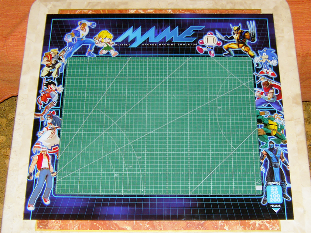 "Decoraciones Arcade Mame" personalizadas y adhesivadas en cristal y ...