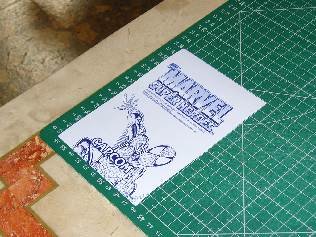 "MARVEL SUPER HEROES CPS2 GAME BOARD LABEL STICKER MSH95a306" (CAPCOM ...