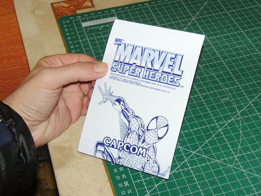 "MARVEL SUPER HEROES CPS2 GAME BOARD LABEL STICKER MSH95a306" (CAPCOM ...