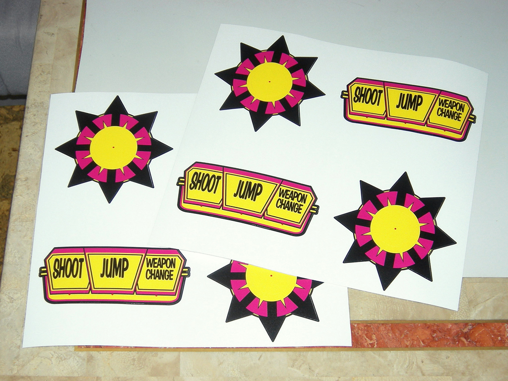 "Mega Man Decal, joystick & Button Switches AW00179 and Blue Marble ...