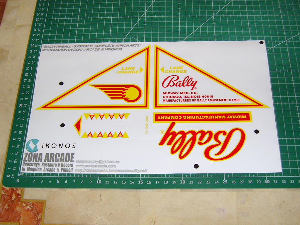 "Mousin' Around Pinball Aprons" (BALLY) printed reproduction on ...