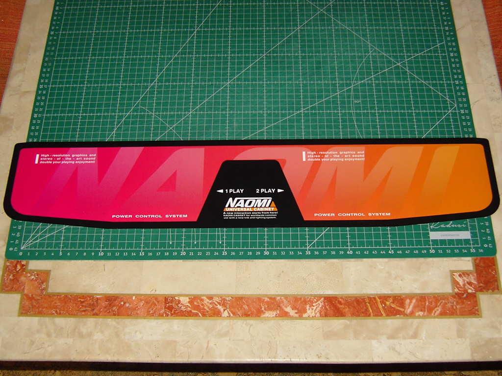 "Naomi Universal Cabinet Custom Control Panel Overlay and ¥100 Insert Coin Sticker" (SEGA ...