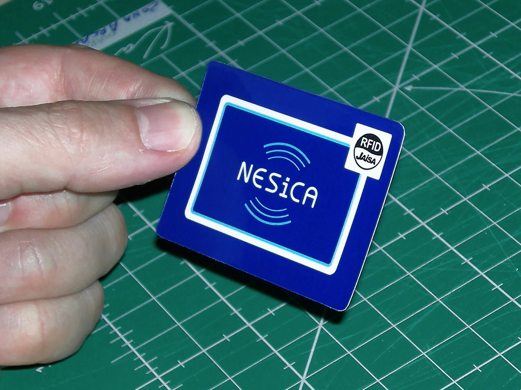 "Nesica Logo Sticker" (TAITO) for Memory Reader Card and Control Panel Overlay. Edited by Zona ...