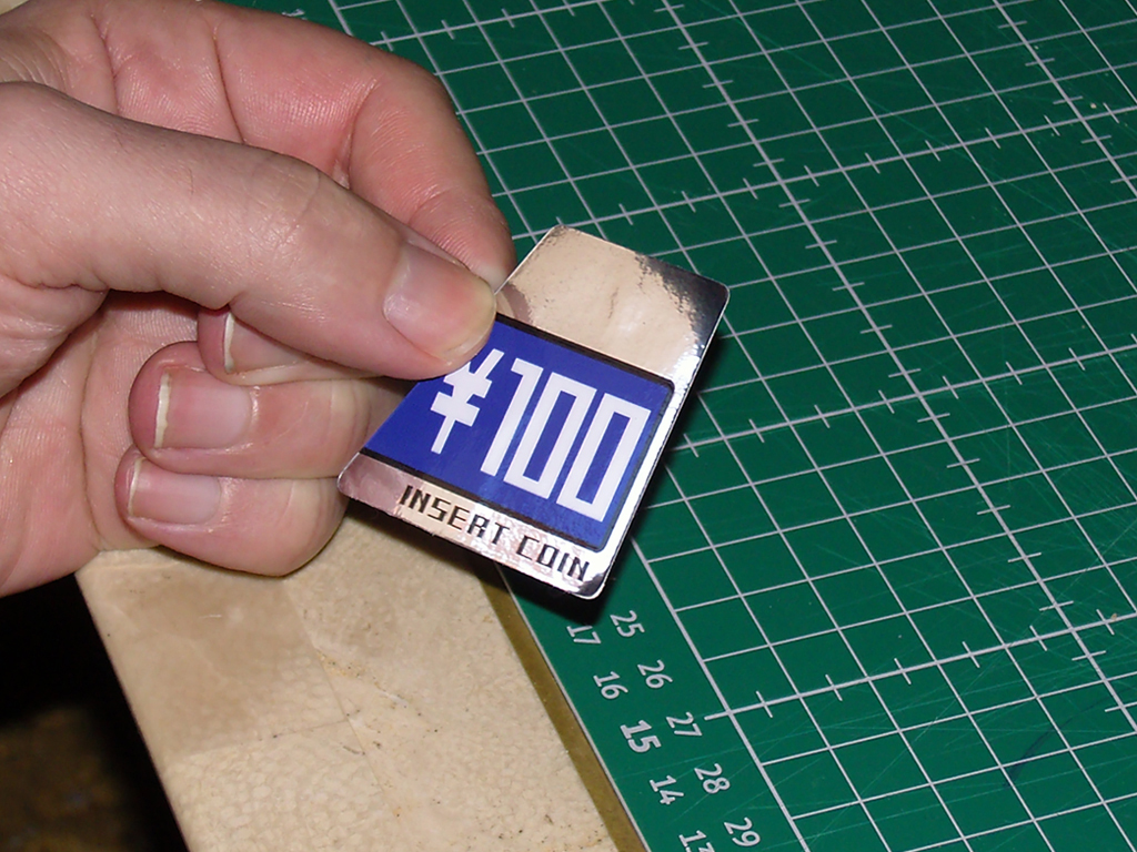 "NEW NET CITY ¥100 INSERT COIN LABEL NOM-1412-1" (SEGA) restoration by ...