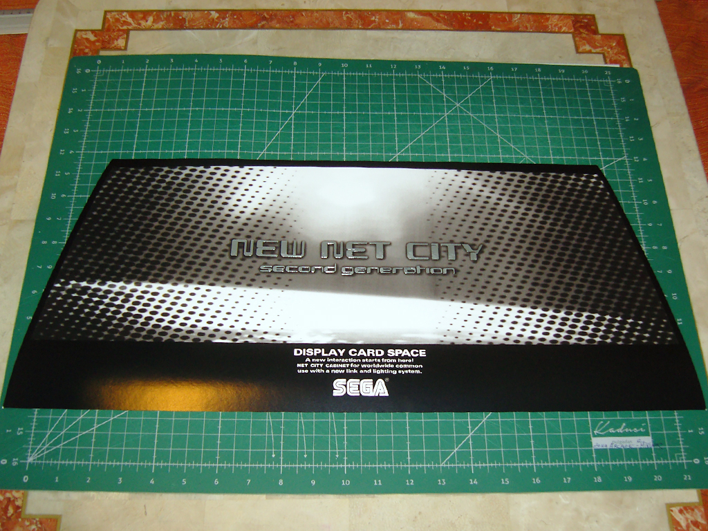 "New Net City Marquee, Instruction Sheet and Other Small Sticker" (SEGA) reproductions printed ...