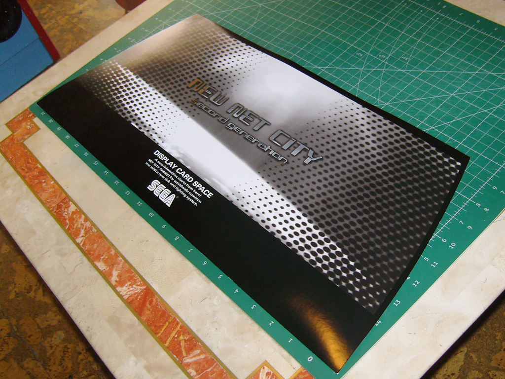 "New Net City Marquee, Instruction Space and Control Panel Overlay" (SEGA) arcade printed ...