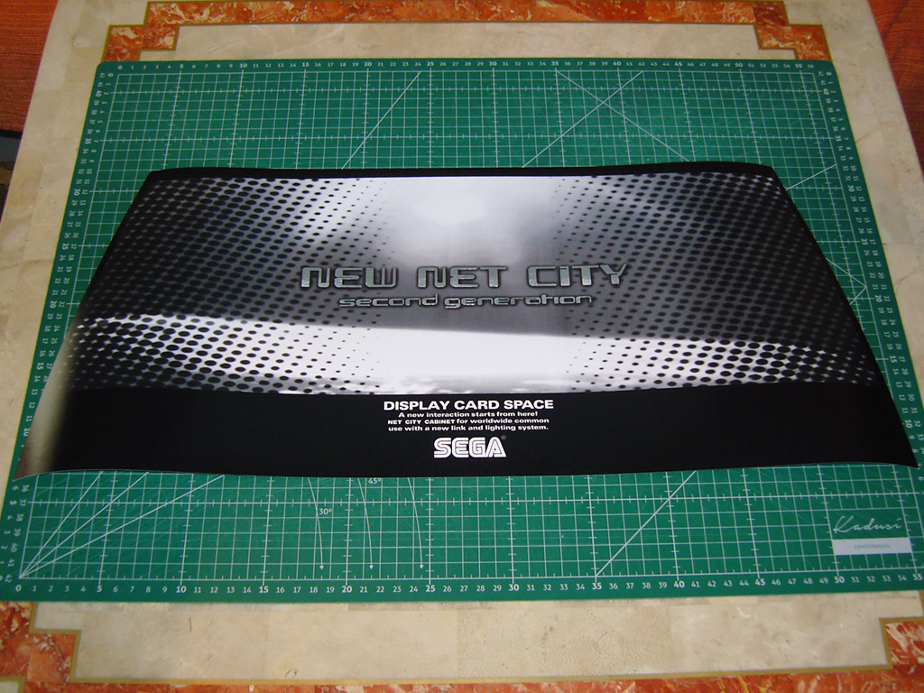 "New Net City Marquee Display Card" (SEGA) printed on coated semi ...