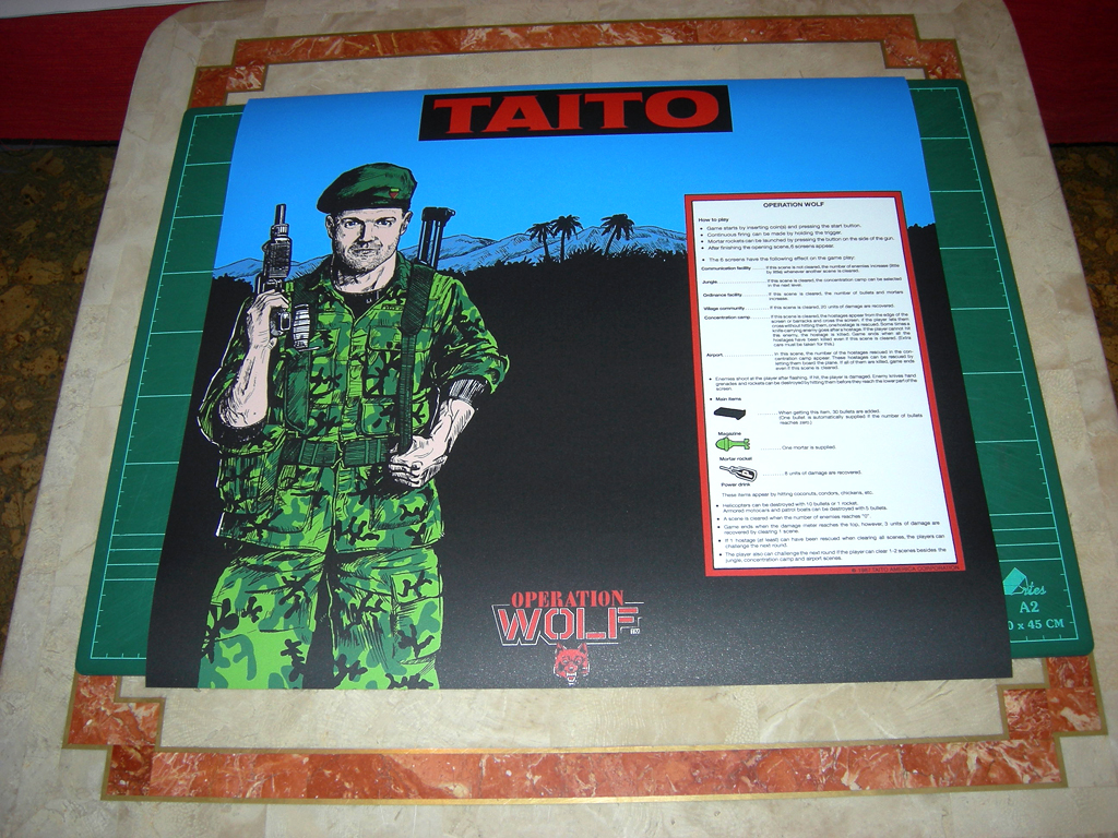 "Operation Wolf Control Panel Overlay" convertion for EUR Cabinet ...