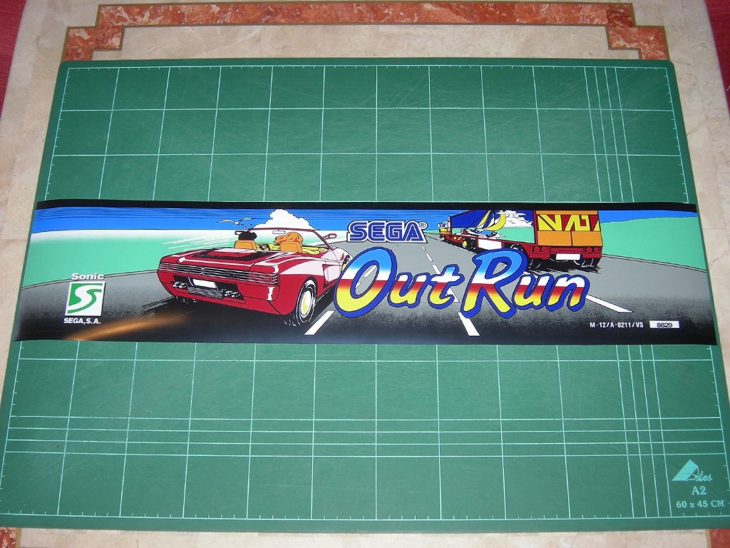 Decoraciones arcade personalizadas "Out Run" para marquee y bezel ...
