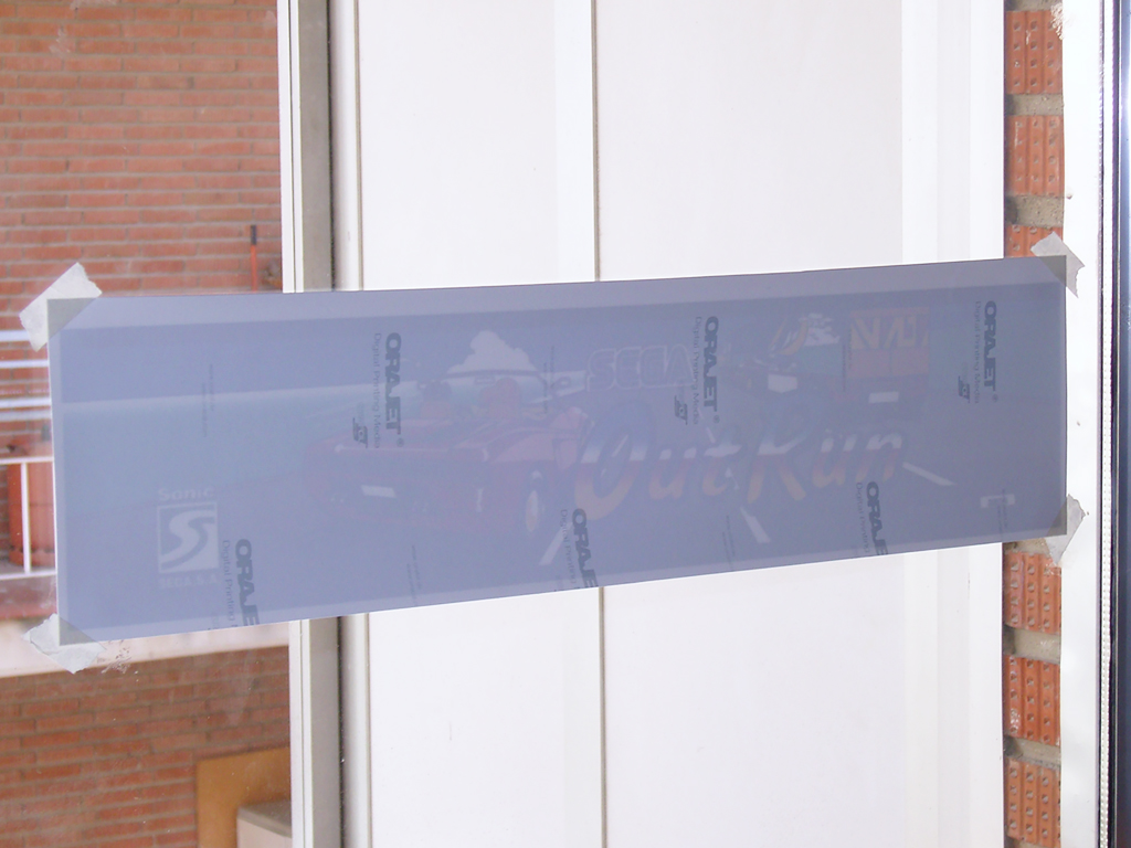 "Out Run Custom Marquee and Control Panel Overlay" (SEGA) impresos en ...