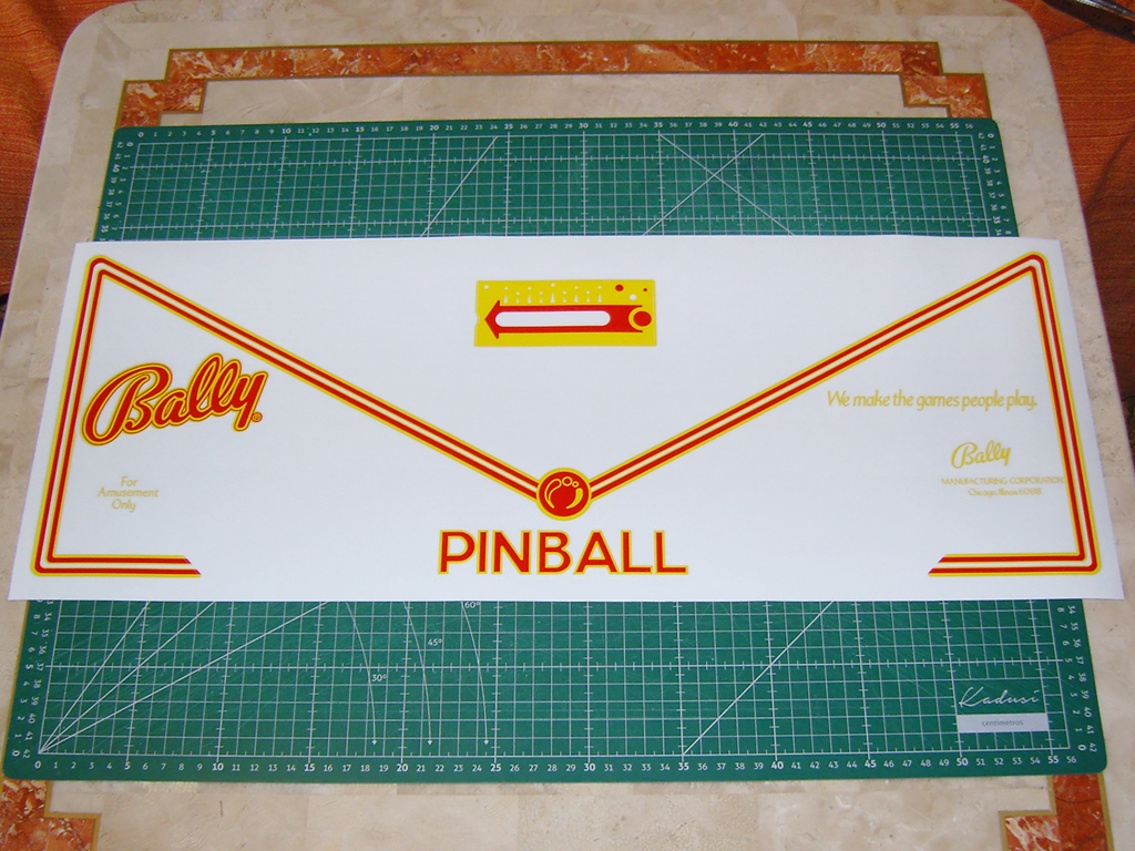 "PARAGON PINBALL APRONS" (BALLY). Artworks in restoration process by ...