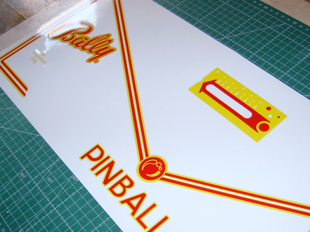 "PARAGON PINBALL APRONS" (BALLY). Artworks in restoration process by ...