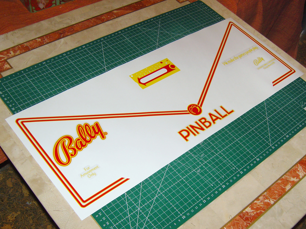 "PARAGON PINBALL APRONS" (BALLY). Artworks in restoration process by ...