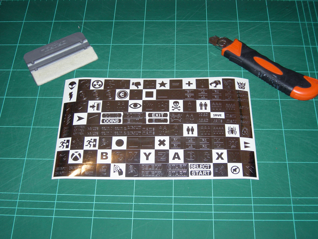 Logos MAME, HYPERSPIN y plantilla de botones personalizada impresos en ...