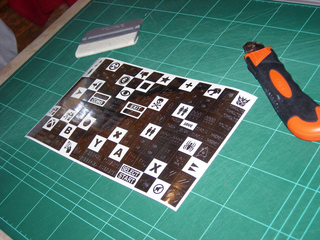 Logos MAME, HYPERSPIN y plantilla de botones personalizada impresos en ...