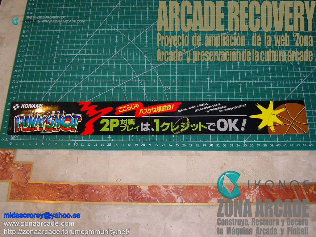 Original "PUNK SHOT BEZEL STICKER" (KONAMI) jap. ver. artwork in Zona ...
