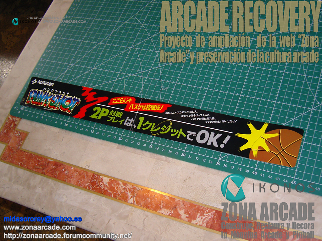 Original "PUNK SHOT BEZEL STICKER" (KONAMI) jap. ver. artwork in Zona ...