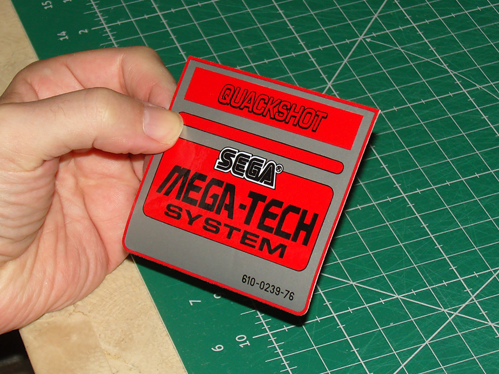"Quackshot Mega-Tech System Custom Cartridge Labels" (SEGA) for New Megadrive / Genesis ...