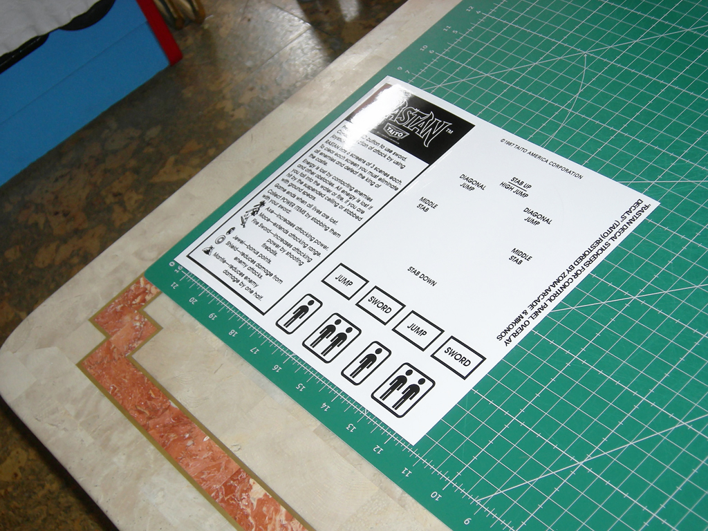 "Rastan Decal Sticker for Joystick And Buttons, Space Harrier Small ...