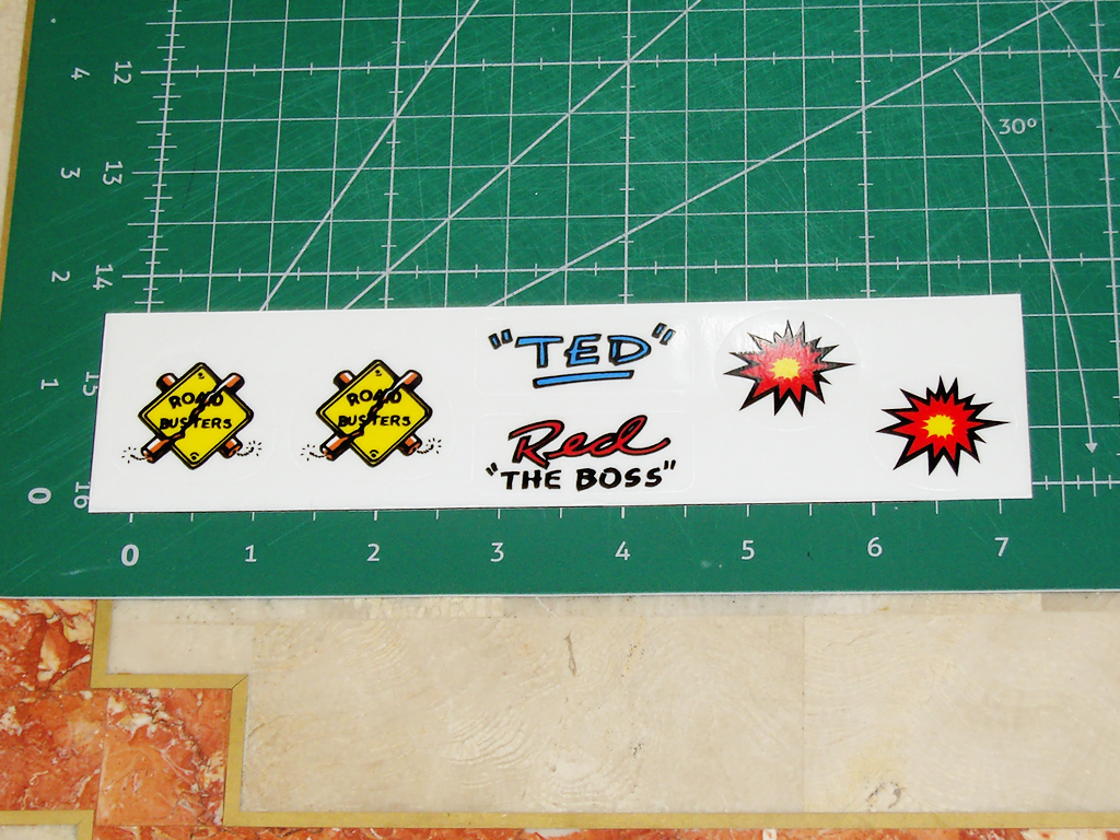 "ROAD SHOW PINBALL HELMET STICKERS" (WILLIAMS) artworks restored by ...