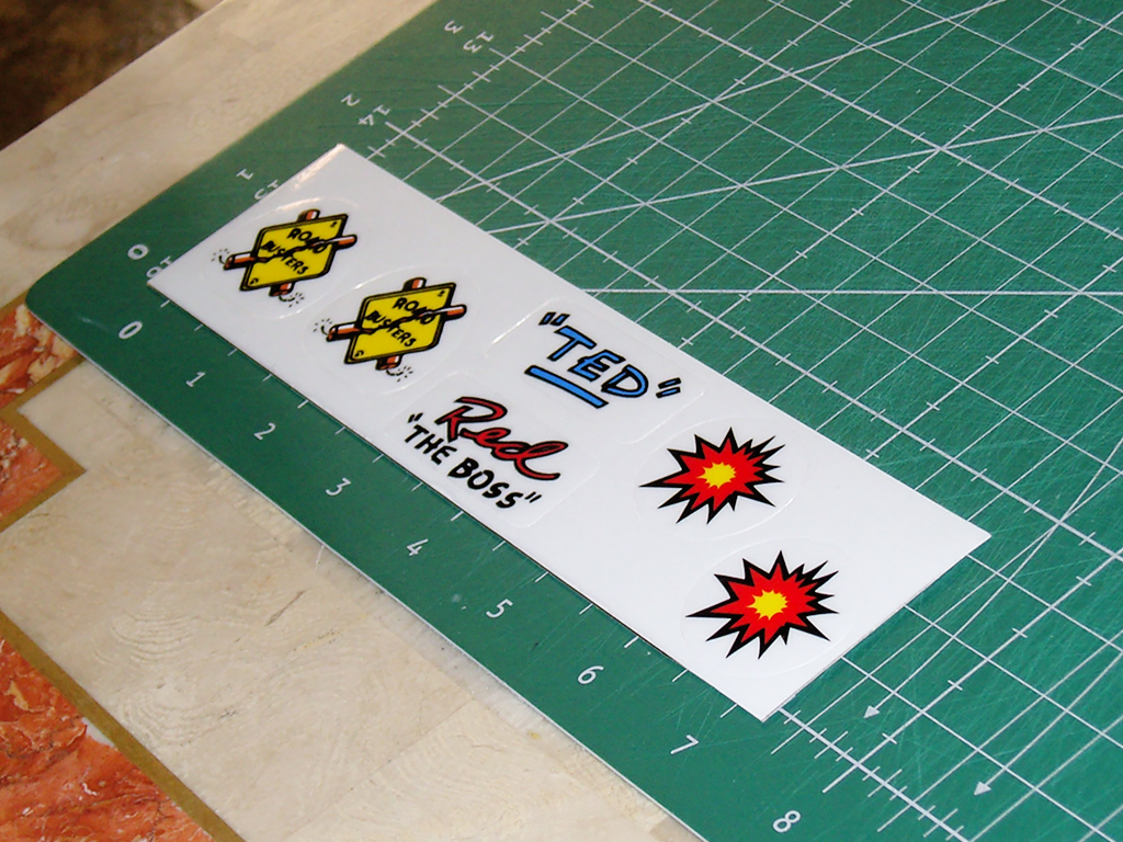 "ROAD SHOW PINBALL HELMET STICKERS" (WILLIAMS) artworks restored by ...