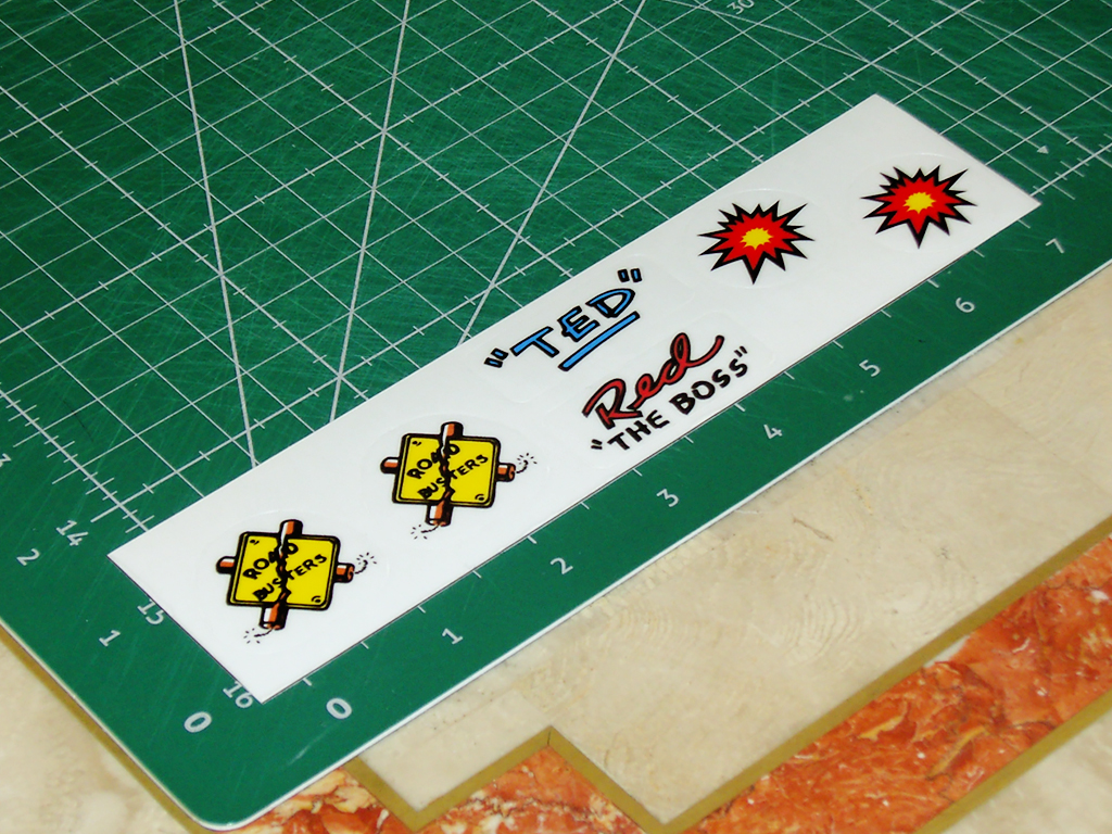 "ROAD SHOW PINBALL HELMET STICKERS" (WILLIAMS) artworks restored by ...