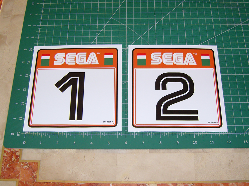 "Sega Rally 2 Number, Seat Back Decals and Instruction Decals" (SEGA ...