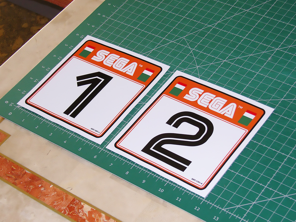 "Sega Rally 2 Number, Seat Back Decals and Instruction Decals" (SEGA ...