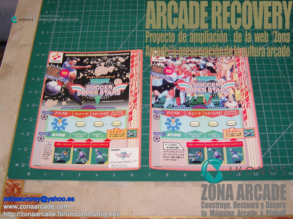 Original "SOCCER SUPER STARS (サッカースーパースターズ) INSTRUCTION MARQUEE CARDS ...