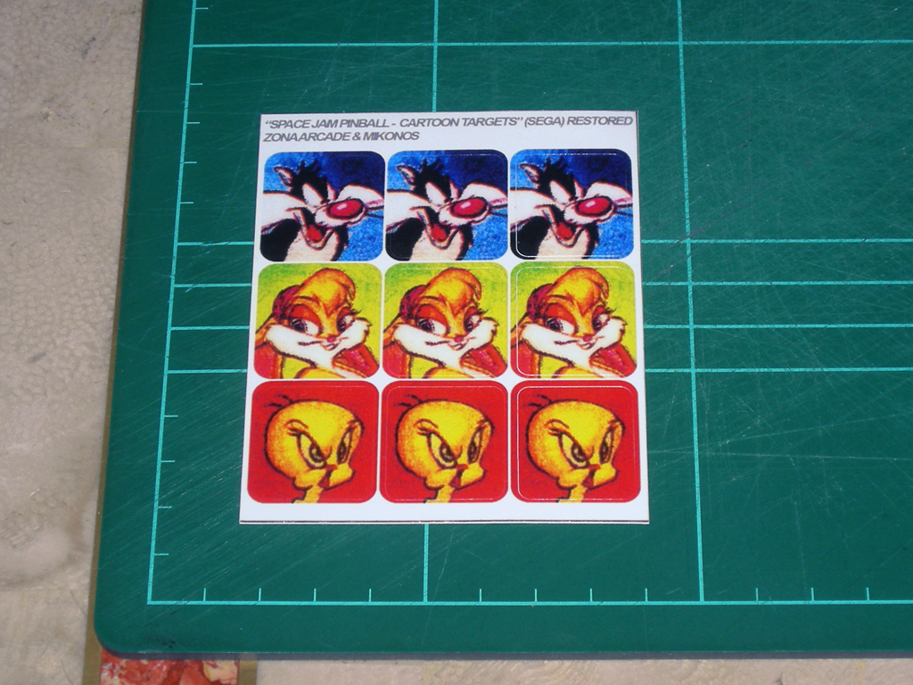 "Space Jam pinball - Drop Tragets / Cartoon Characters" reproduction ...