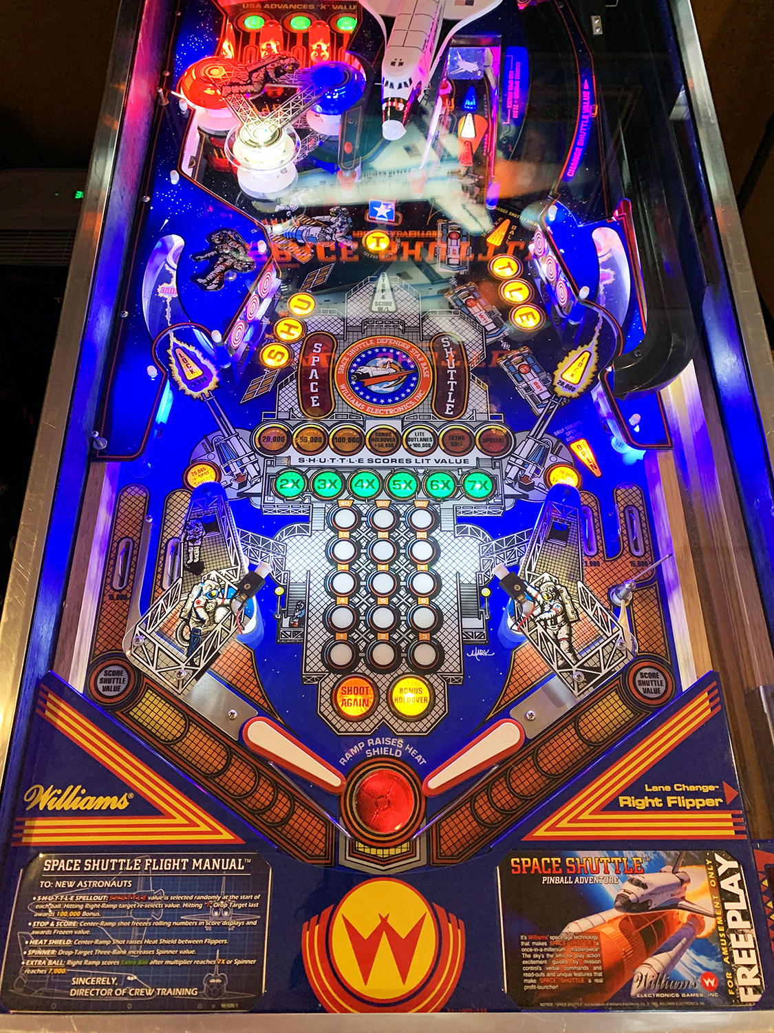 Space Shuttle Pinball Playfield