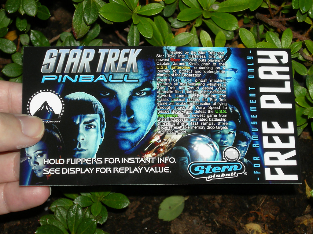 "Star Trek Custom Pinball Cards" (STERN). Designed by Zona Arcade and ...