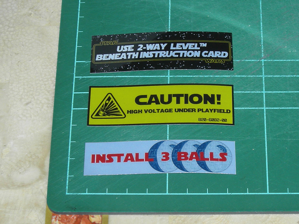 "Star War Lockbar Customized Pinball Stickers" (DATA EAST) designed by ...