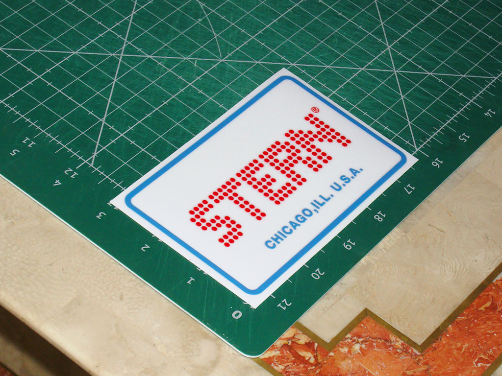 "Stern Chicago, ILL. U.S.A. logo For Pinball Coin Door - Model 1 ...