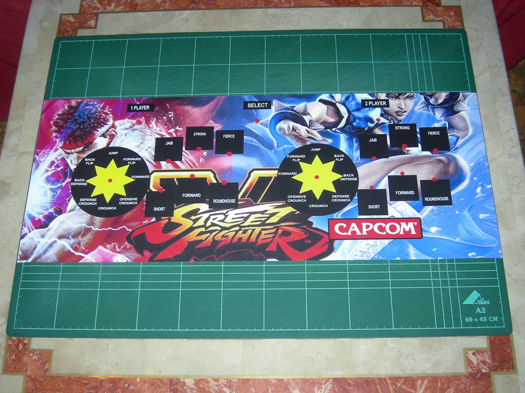 "Panel de controles Personalizado Street Fighter Personalizado" impreso ...