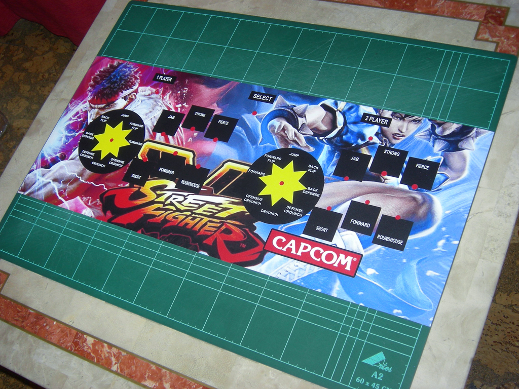 "Panel de controles Personalizado Street Fighter Personalizado" impreso ...