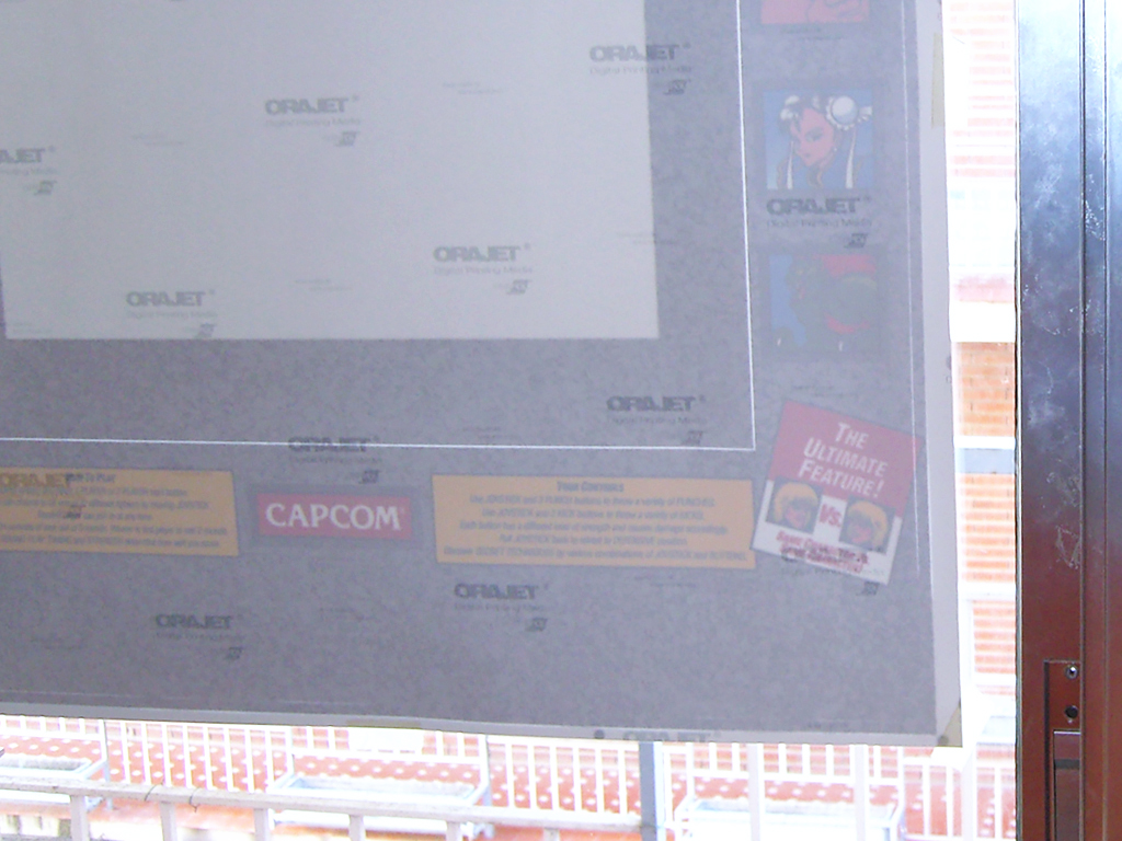 "Street Fighter II Champion Edition Bezel" (CAPCOM) printed on inverted ...