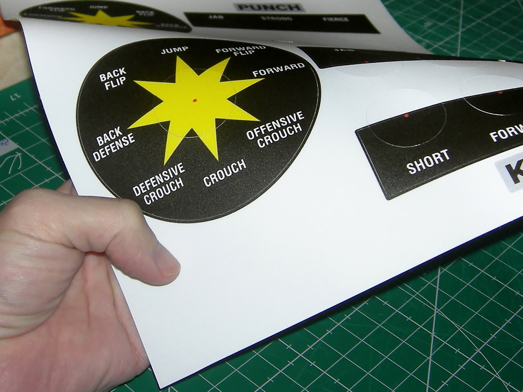 “STREET FIGHTER II CHAMPION EDITION STICKERS FOR CONTROL PANEL OVERLAY ...