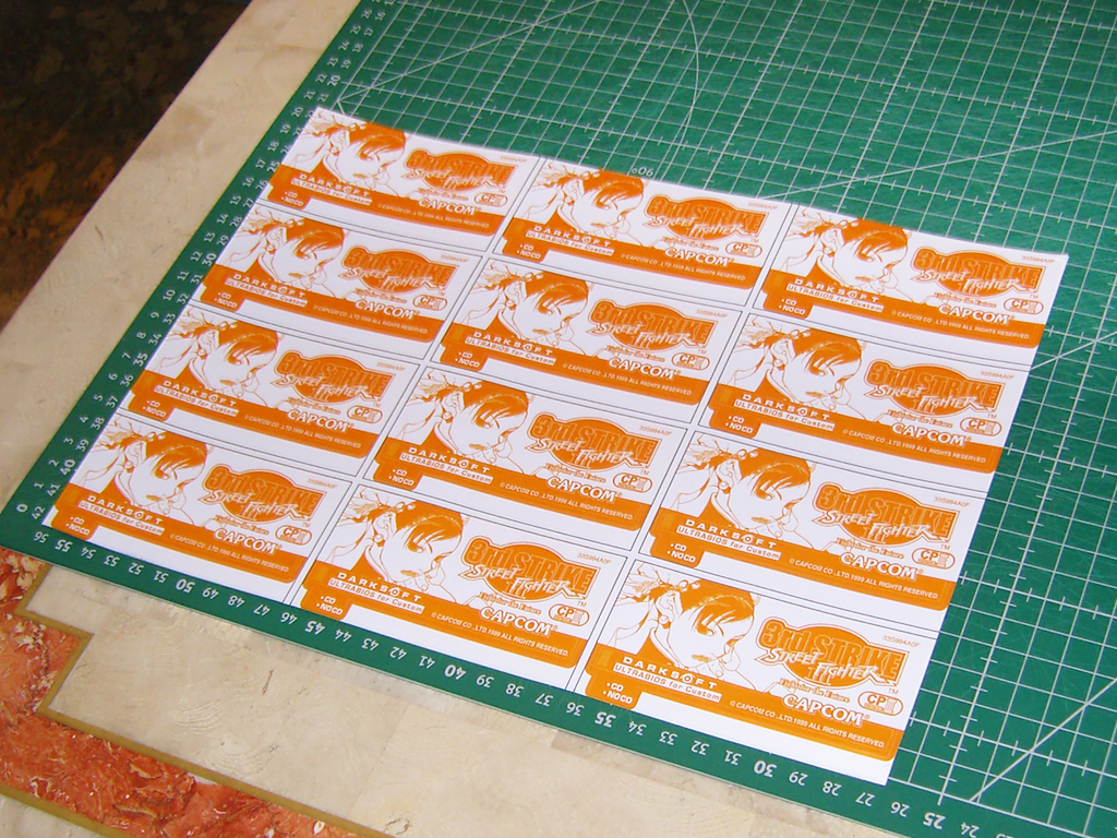 "Street Fighter III Third Strike Custom Cartridge Label Stickers ...