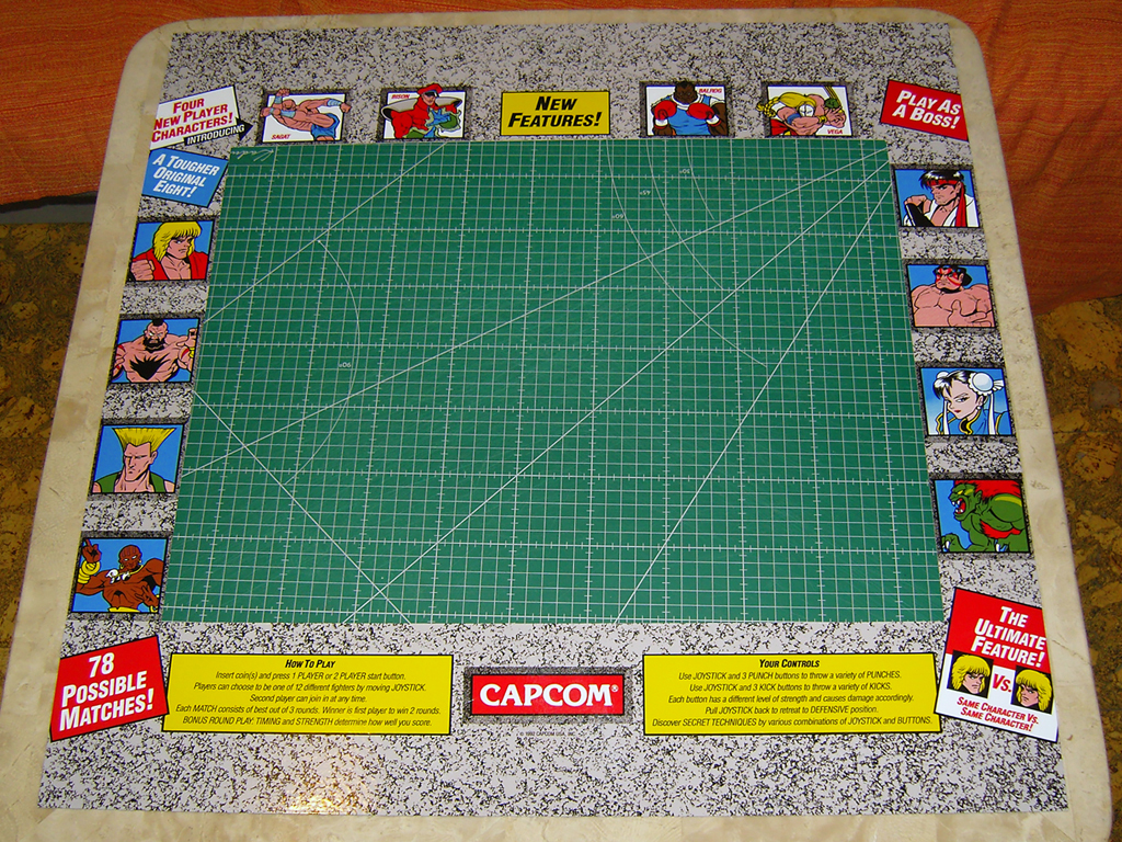 "Street Fighter II Champion Edition Bezel" (CAPCOM) cardboard ...