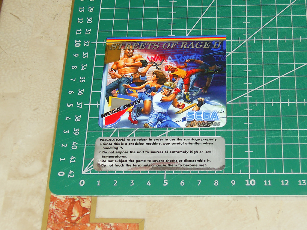 "Streets of Rage II Custom Mega Play Cartridge Stickers" (SEGA ...