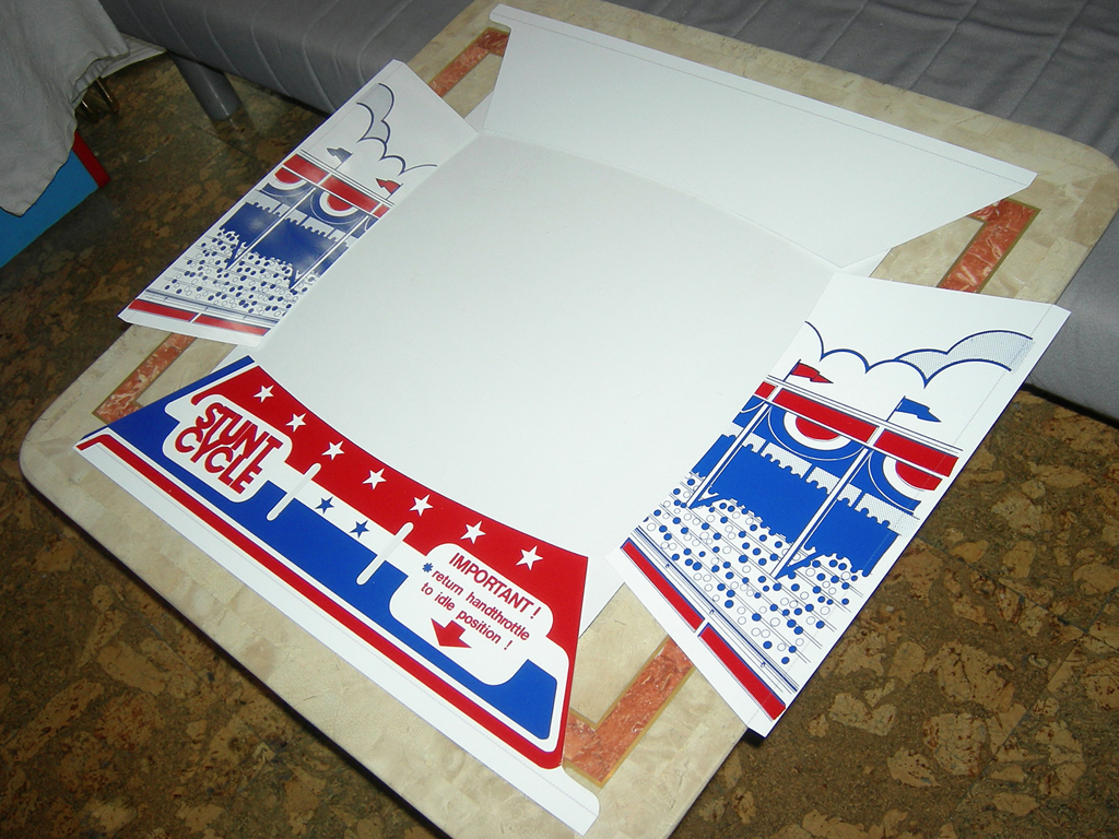 "Stunt Cycle Bezel, Cardboard Inner Bezel and Complete Monitor Stickers ...